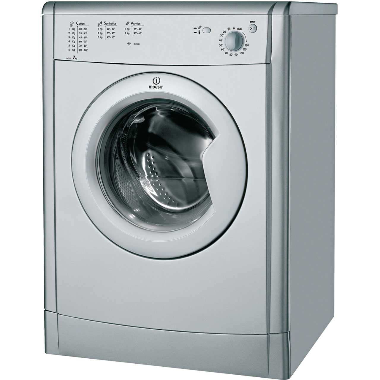 Indesit Eco Time IDV75S Vented Tumble Dryer Silver B Rated indesit-eco-time-idv75s-vented-tumble-dryer-silver-b-rated