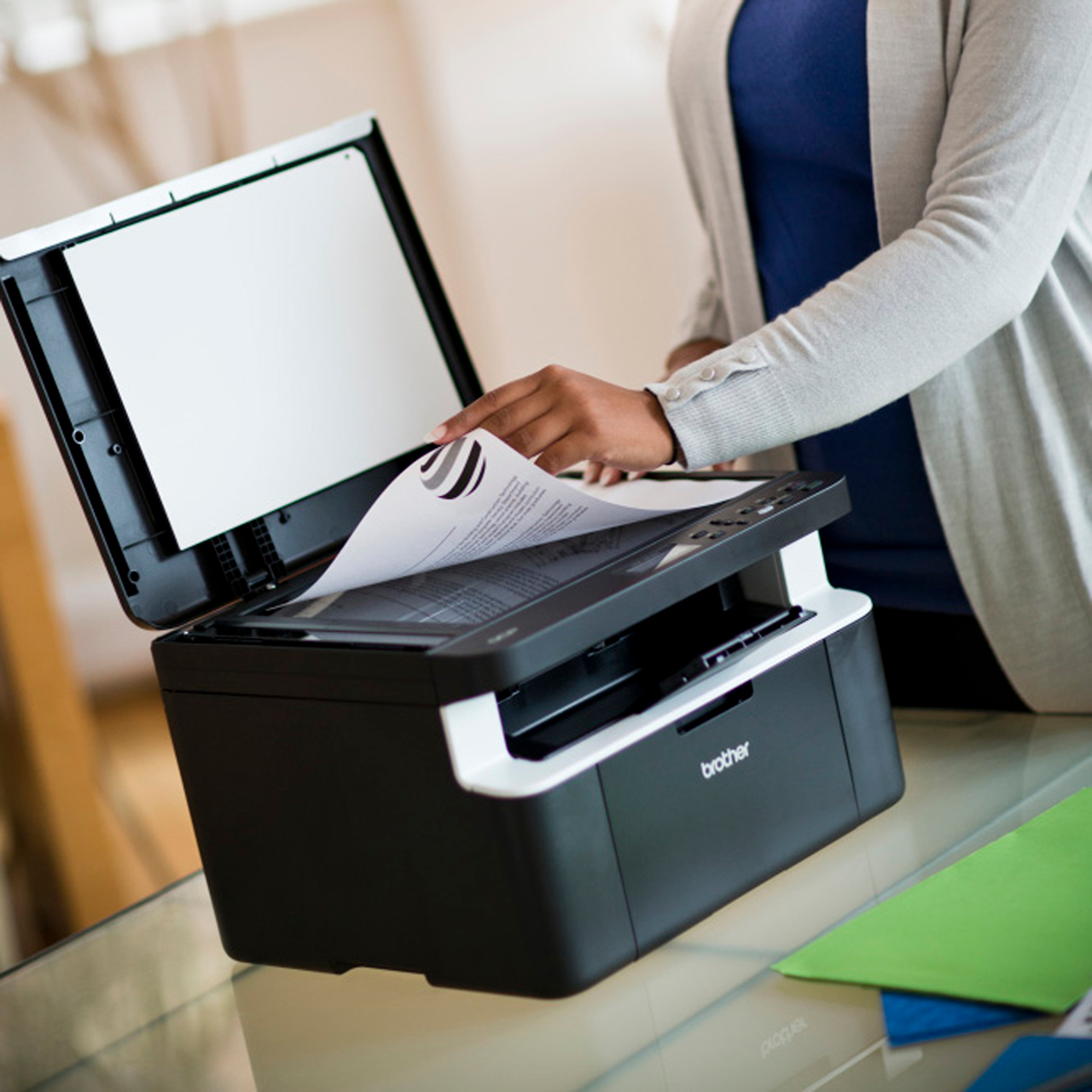 Brother DCP-1612W Compact All-In-One Wireless Mono Laser Printer Black ...