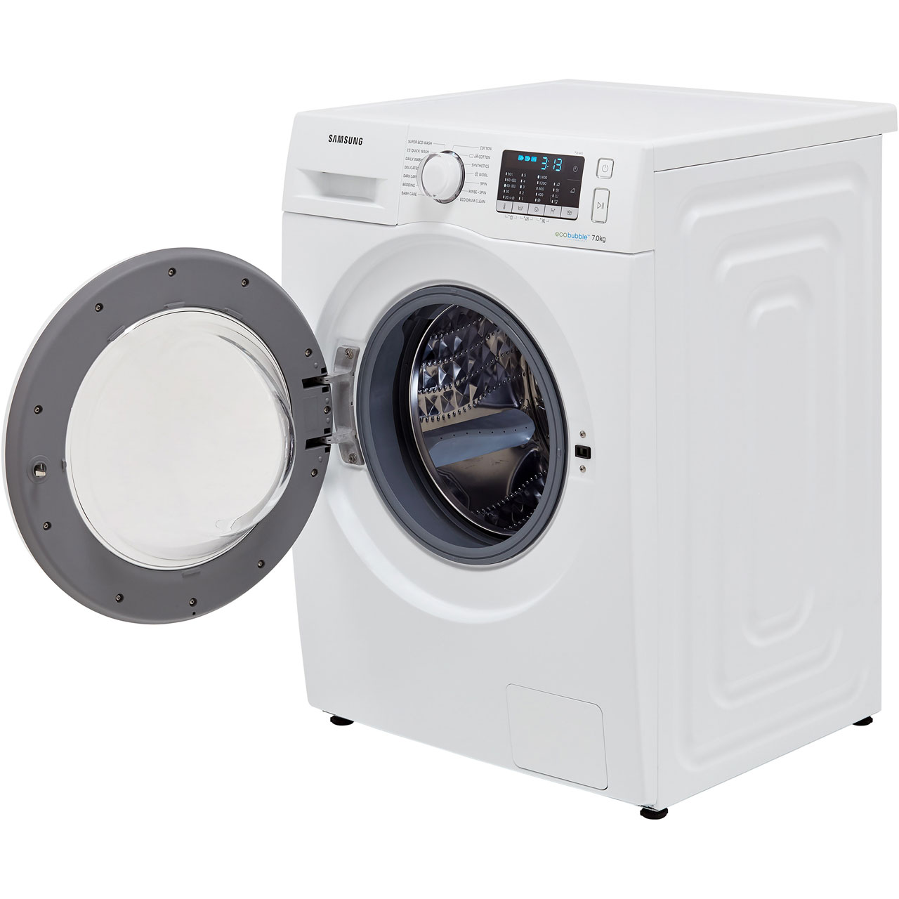 Samsung WW70J5555MW ecobubble™ A+++ Rated 7Kg 1400 RPM Washing Machine ...