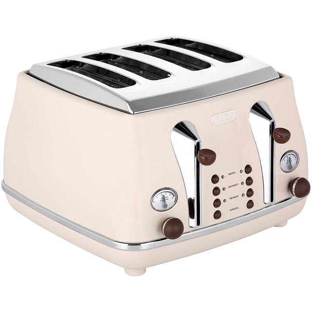 CTOV4003.BG_BE | 4 slice De’Longhi Toaster | Beige | ao.com